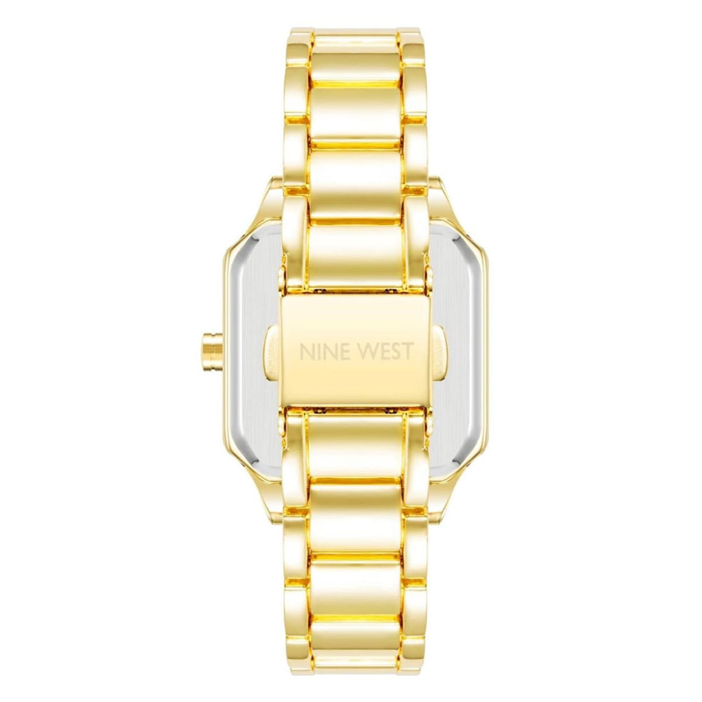 Reloj Nine West análogo de metal dorado para mujer