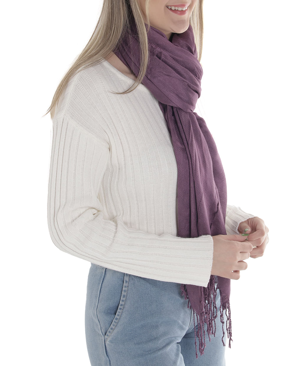 Bufanda Again color morado para mujer - Siman El Salvador