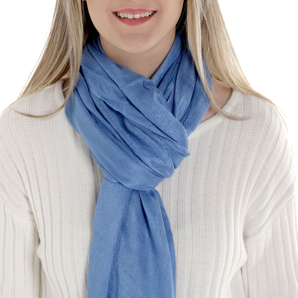 Bufanda Again color azul para mujer - Siman Costa Rica