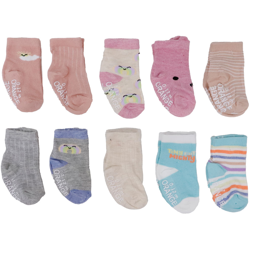 Calcetines bebe 10 pack arcoiris/solidos - Siman El Salvador