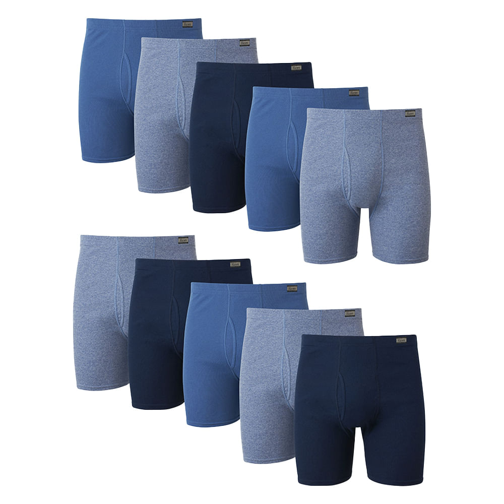 Pack de 10 boxers brief Hanes azules para hombre - Siman Nicaragua