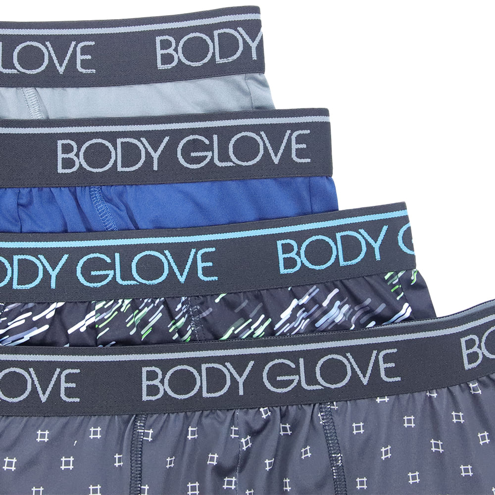 Pack de 4 boxers briefs Body Glove multicolor para hombre