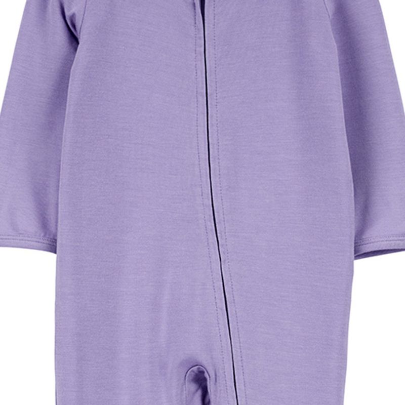 Pijama morado sólido para bebé niña