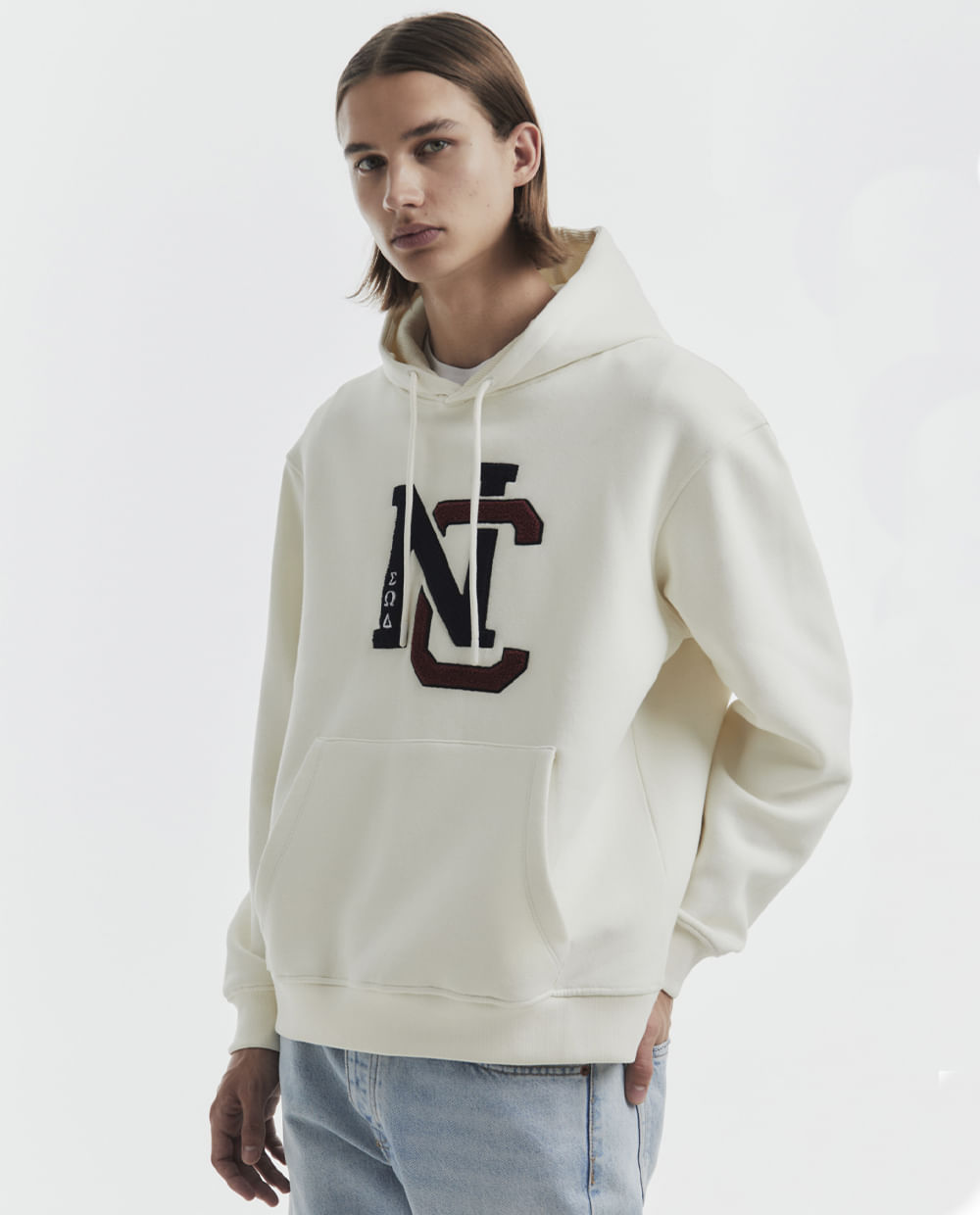 Suéter Sfera blanco bordado NC para hombre - Siman Costa Rica