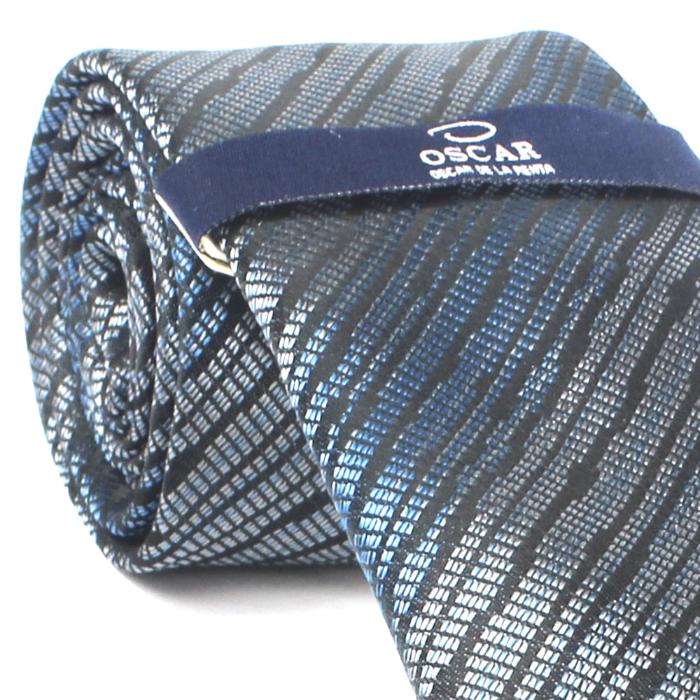 Corbata regular Oscar de la Renta multicolor con textura y rayas para ...