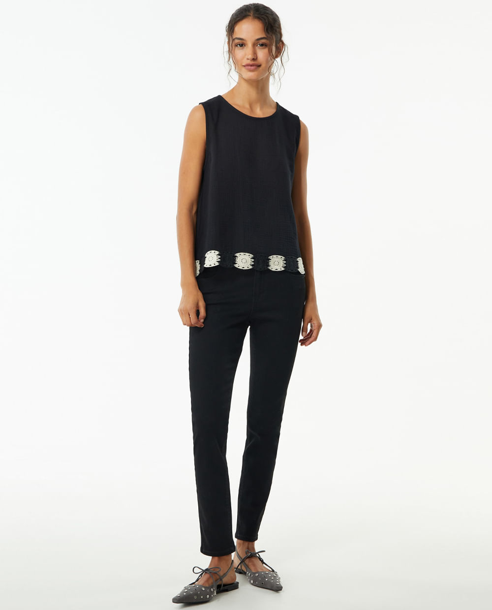 Camiseta Sfera tank top negro para mujer - Siman El Salvador