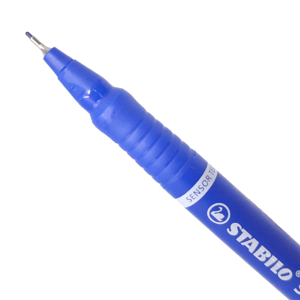 Pluma Stabilo azul punta fina 0.3 - Siman El Salvador