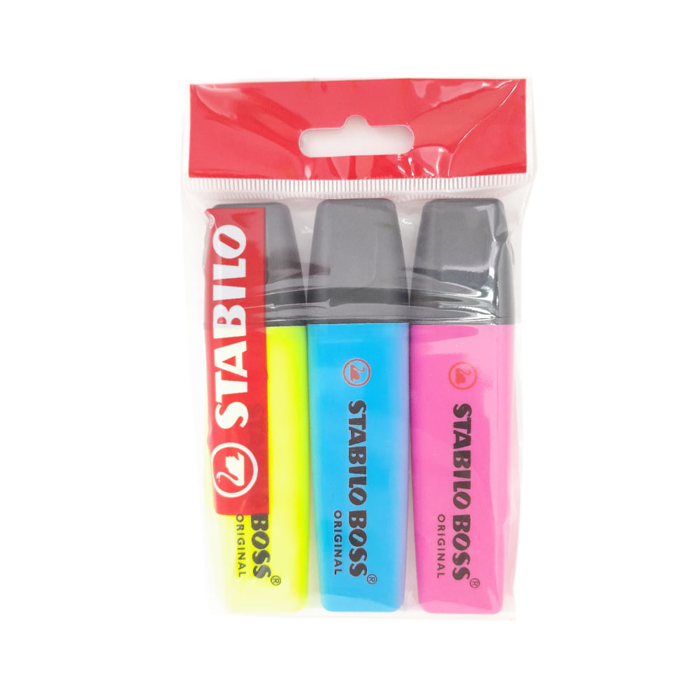 Set de marcadores Stabilo Boss original 3 piezas - Siman El Salvador