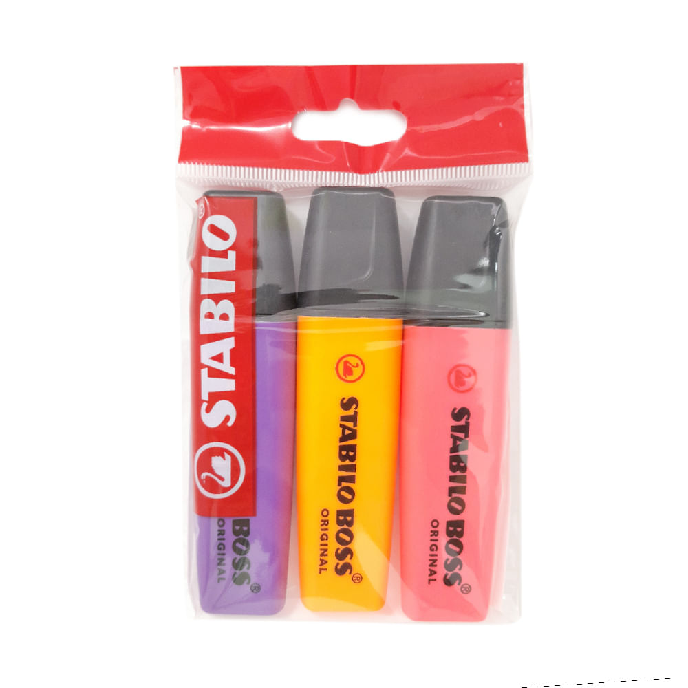 Set de marcadores Stabilo Boss original 3 piezas - Siman El Salvador