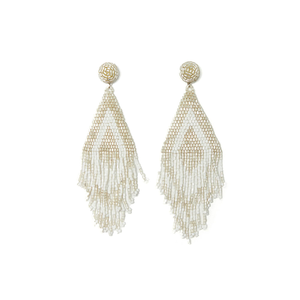 Aretes largos bicolor para mujer - Siman Costa Rica