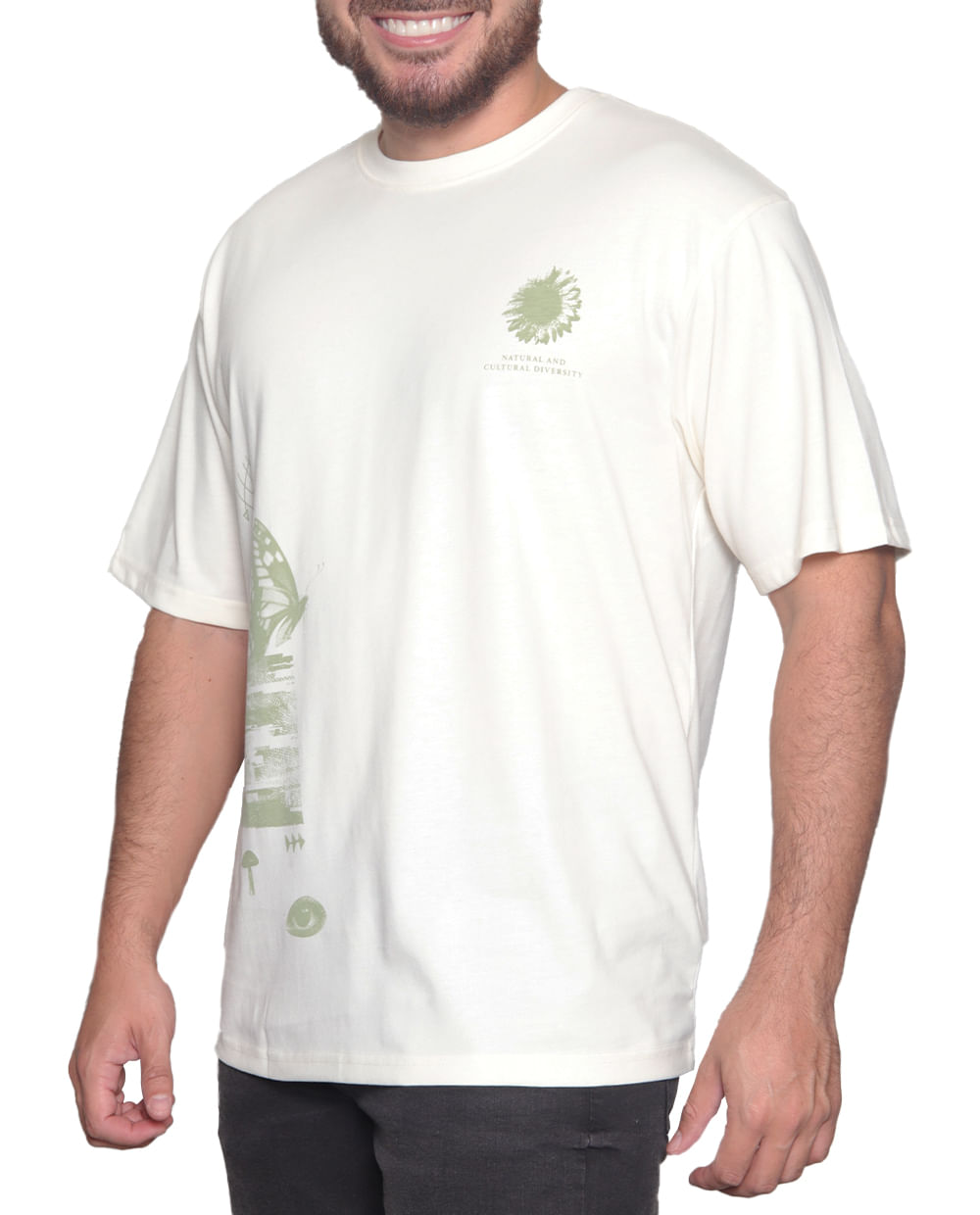 Camiseta Denim & Flower blanca estampada Timbered para hombre - Siman ...