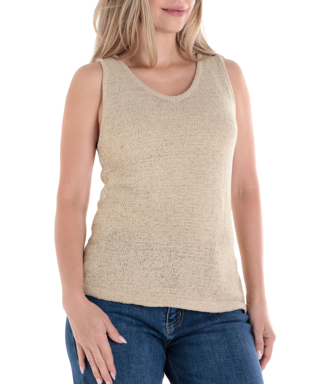 Camiseta Sabrina tank top beige para mujer - Siman Costa Rica