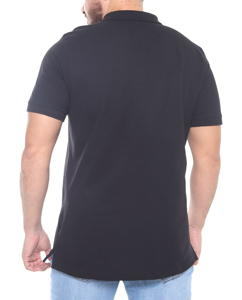 Camisa polo básica Gents negra sólida para hombre - Siman El Salvador