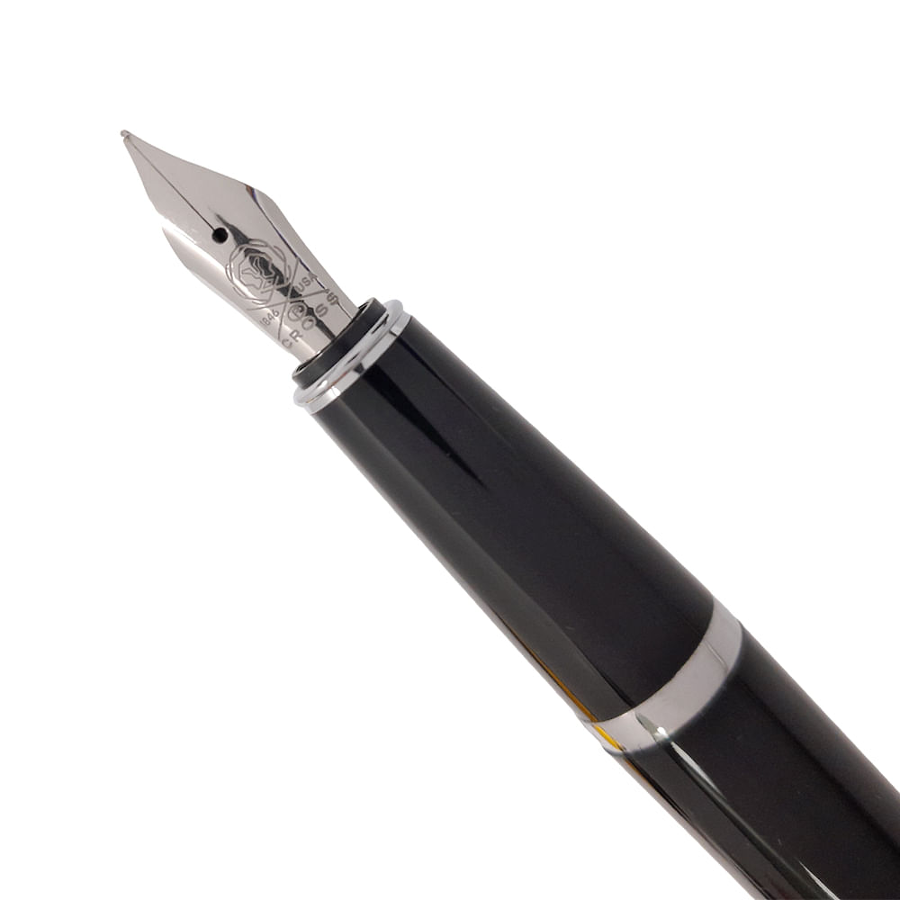 Pluma Cross estilográfica Bailey Light™ de resina negra pulida con ...
