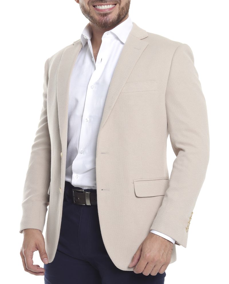 Blazer slim fit Unexpected beige con textura para hombre - Siman Guatemala