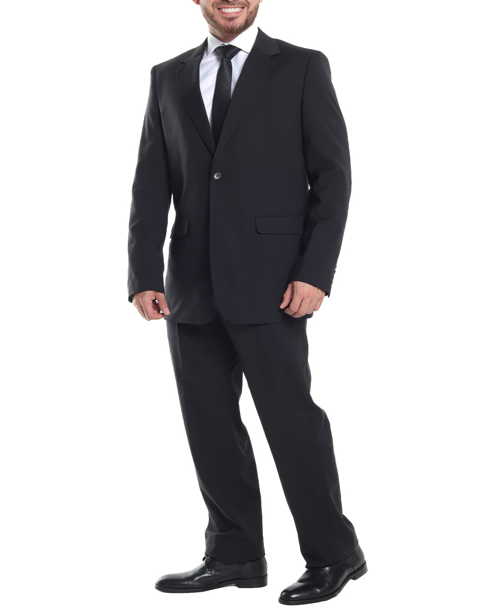 Traje regular fit Gents negro sólido para hombre - Siman Costa Rica