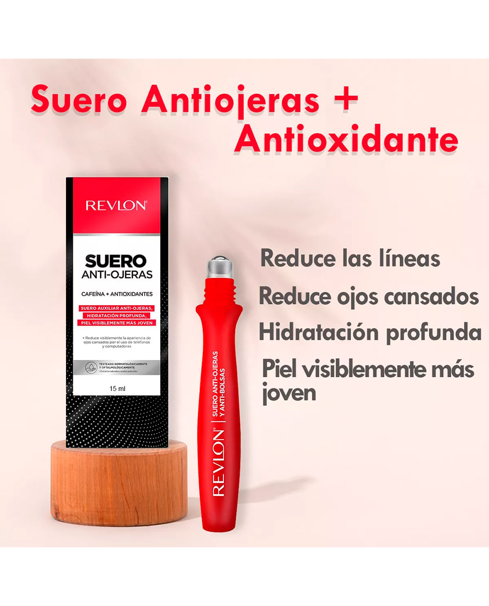 Suero Anti Ojeras Roll On Hidratación Profunda 15ml - Siman El Salvador