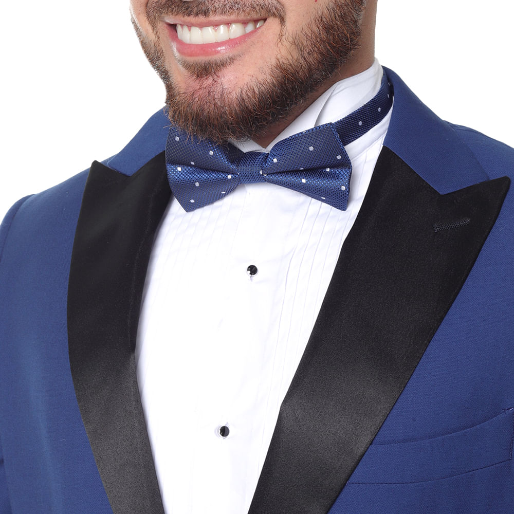 Corbatín PuroEGO azul mini print texturizado para hombre - Siman Costa Rica