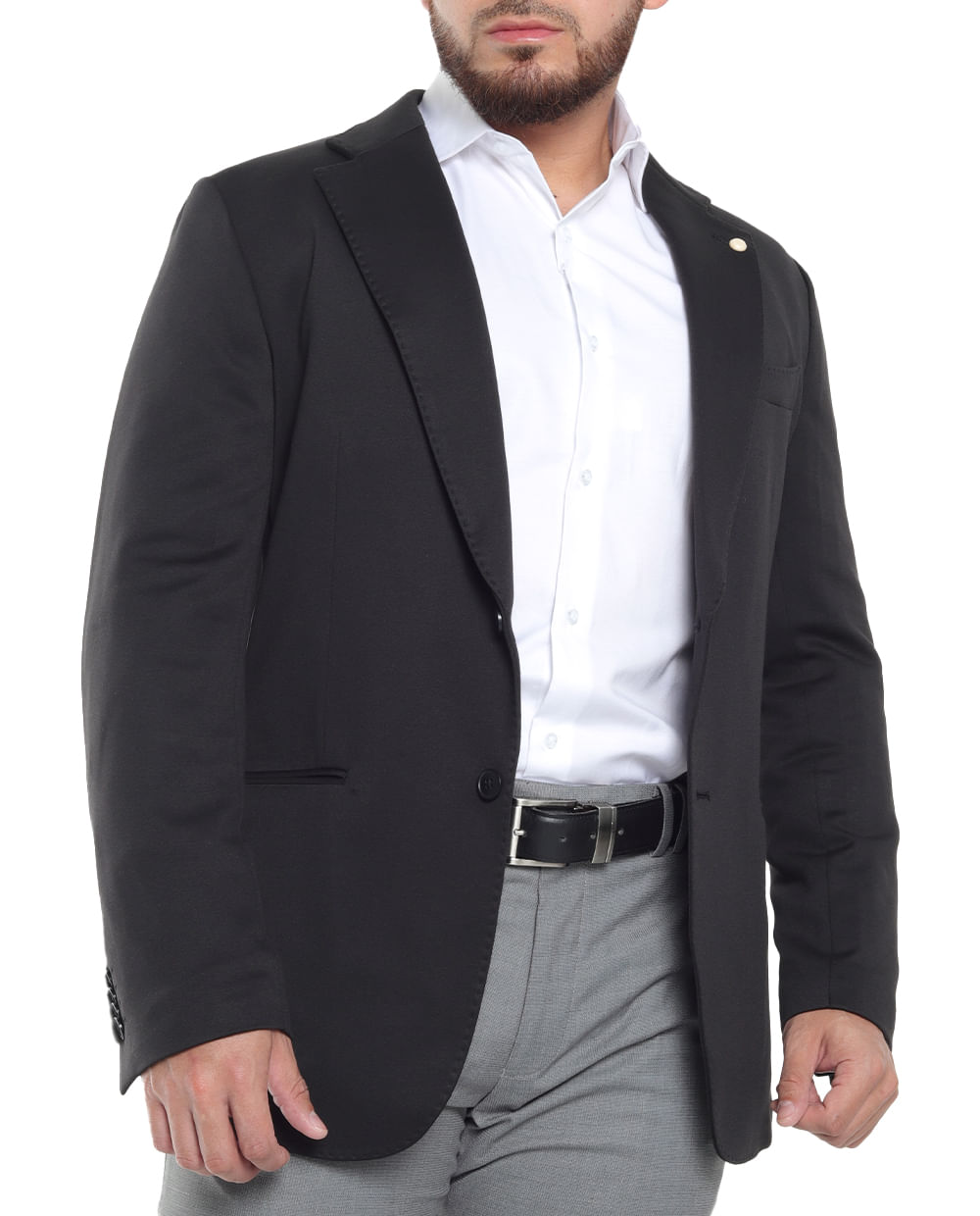 Saco formal PuroEGO slim fit negro para hombre - Siman Costa Rica