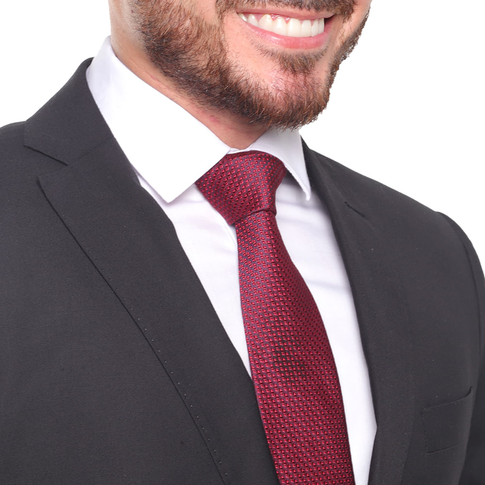 Corbata Zanetti Blue regular fit burgundy mini print para hombre ...