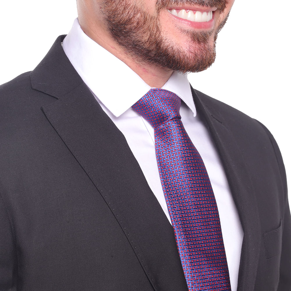 Corbata Zanetti Blue regular fit multicolor geométrico para hombre ...
