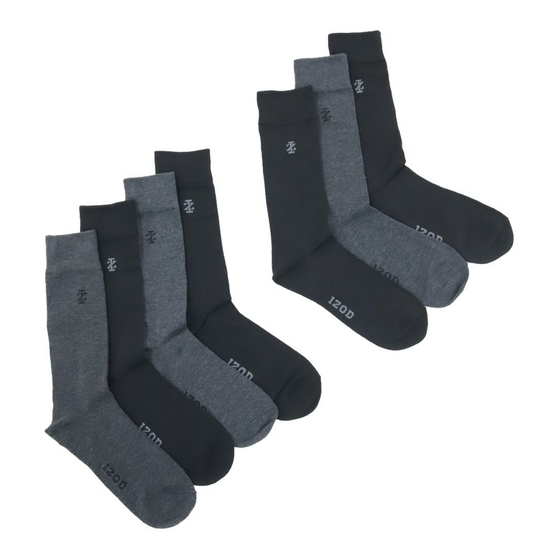 Pack de 7 pares de calcetines formales Izod multicolor para hombre ...