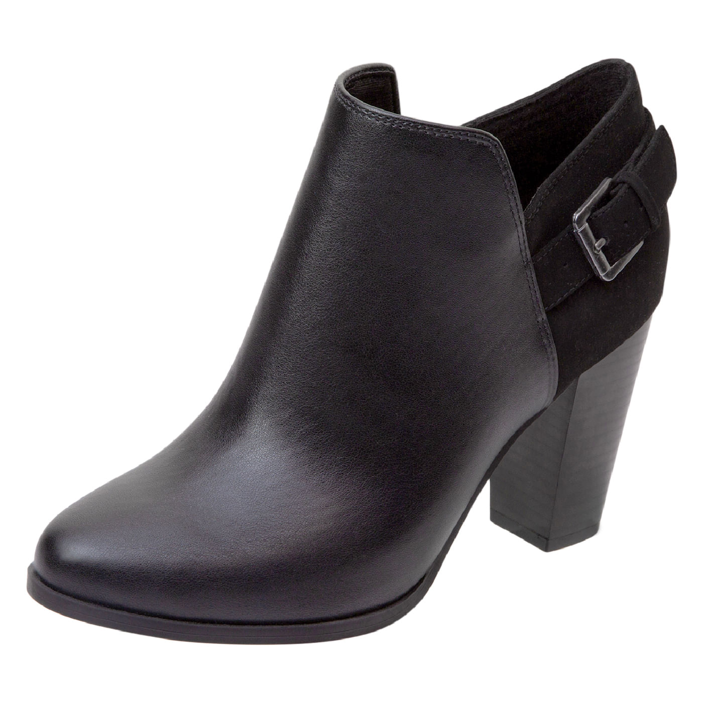 Botines con Tacon Stacey Buckle negro para mujer - Siman El Salvador