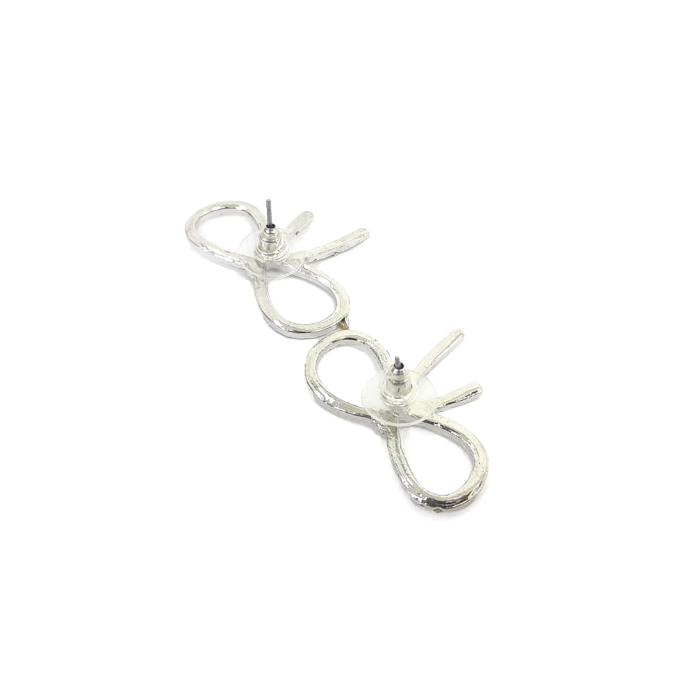 Aretes de liston color plateado para mujer - Siman El Salvador