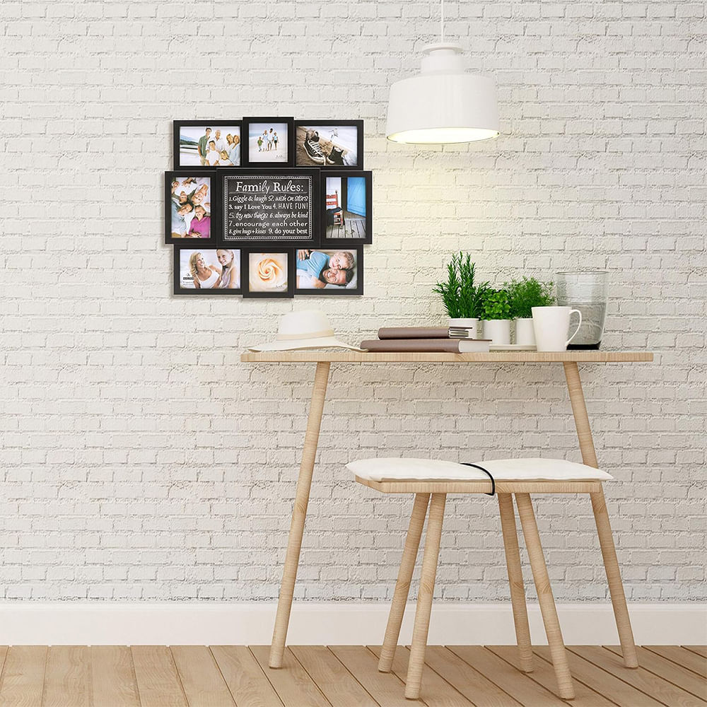 Portarretrato malden collage 8 fotos "family rules" - Siman Guatemala