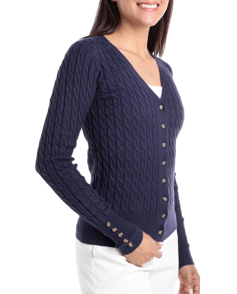 Suéter Nicolle cárdigan morado para mujer - Siman Costa Rica