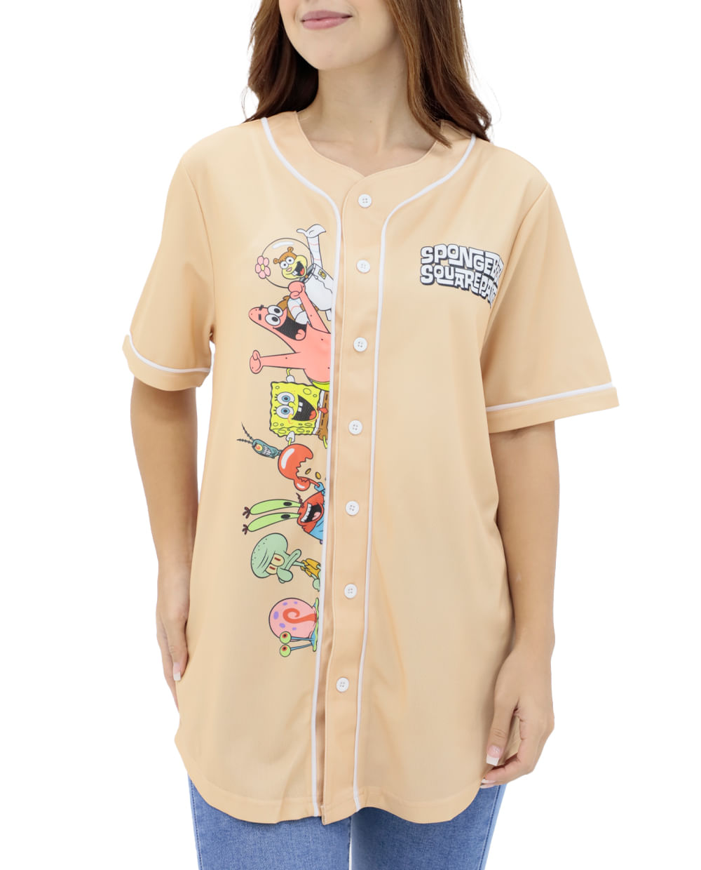 Camiseta C-life estampada manga 3/4 para mujer