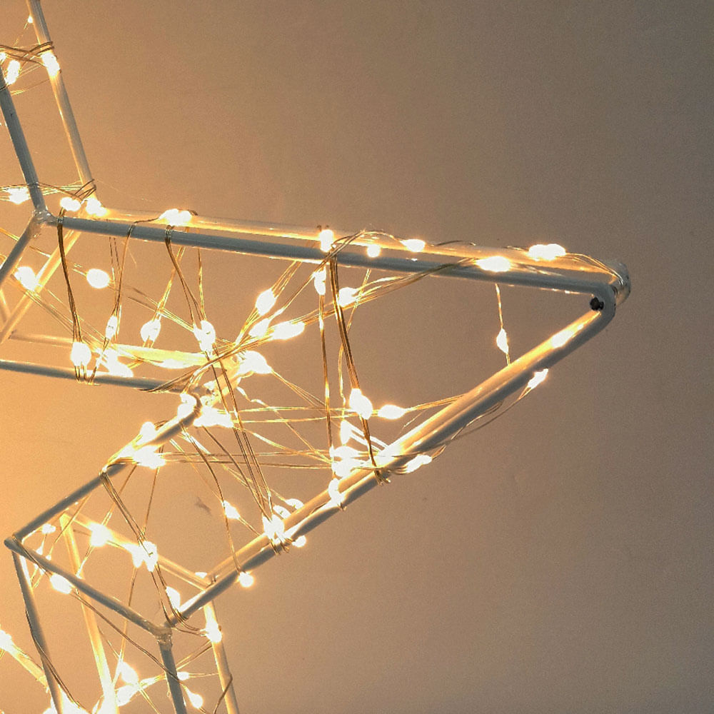 Estrella navideña con iluminación led blanca 38cm x 36.5cm - Siman ...