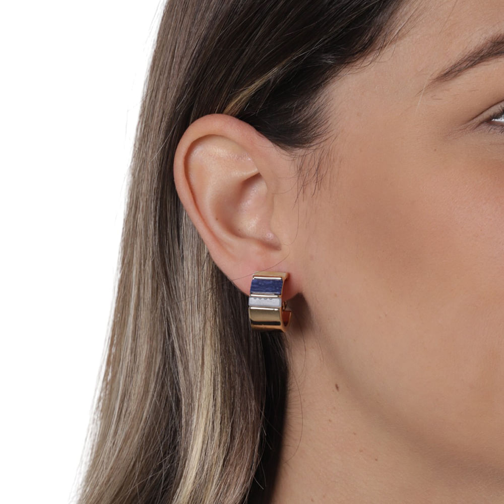 Aretes hoops color dorado para mujer - Siman Costa Rica