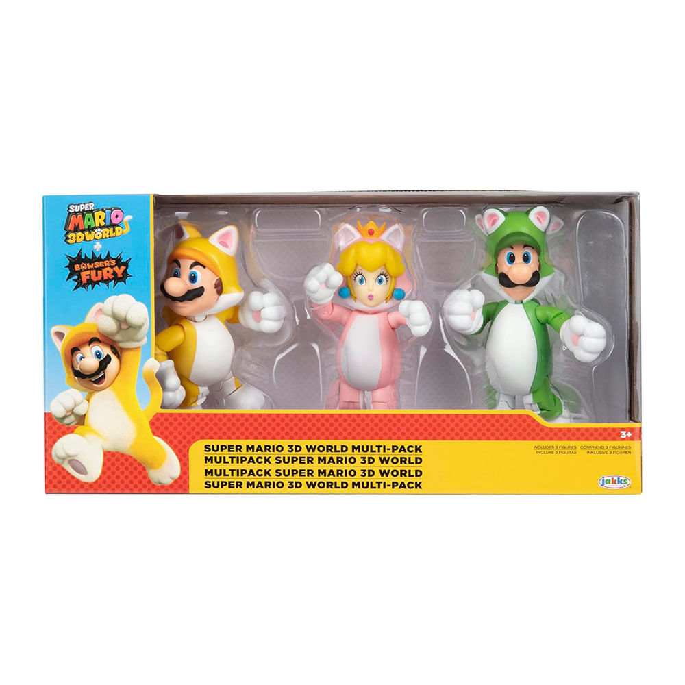 Super Mario 3D World Bowser'S Fury Paquete de 3 Figuras - Siman El Salvador