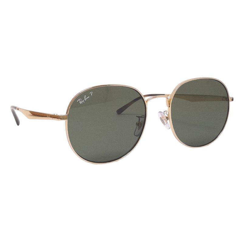 Lente de sol completo redondo Ray Ban metal para hombre