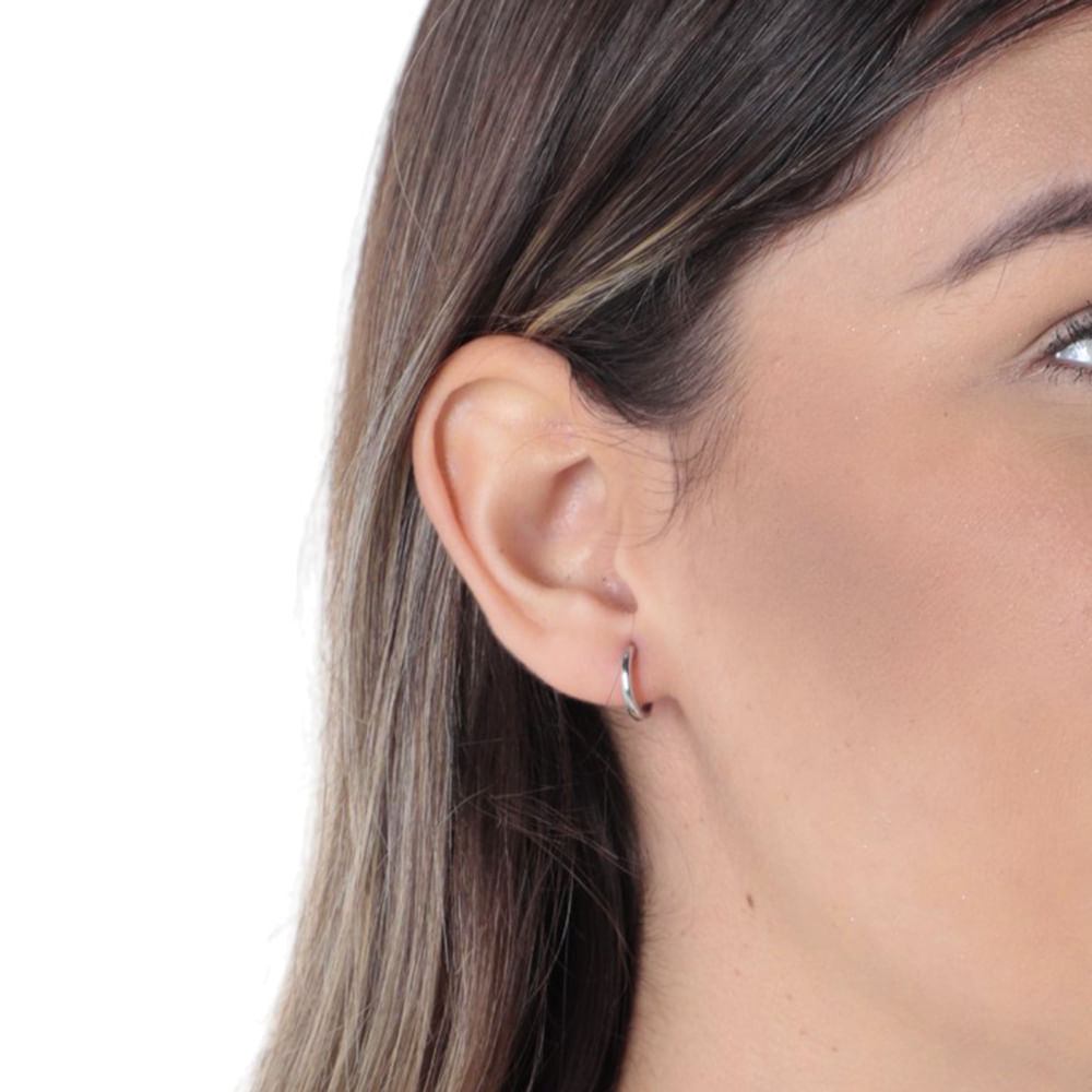 Aretes hoops de plata color plateado para mujer - Siman El Salvador