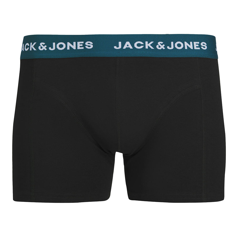 Pack de 3 boxers briefs Jack & Jones negros sólidos para hombre