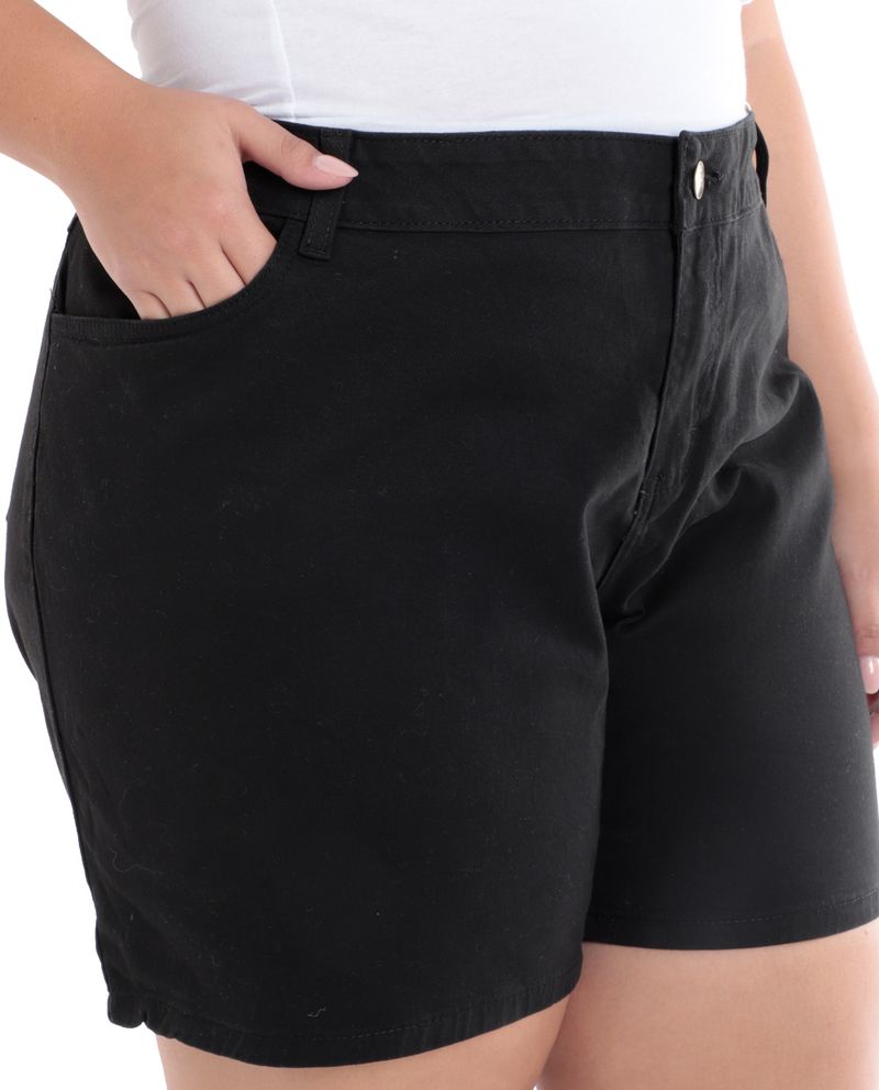 Short Sabrina casual negro de cintura media para mujer - Siman Guatemala