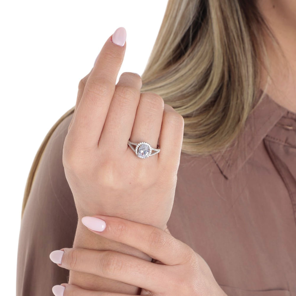 Anillo de plata en plateado talla 8 para mujer - Siman Costa Rica