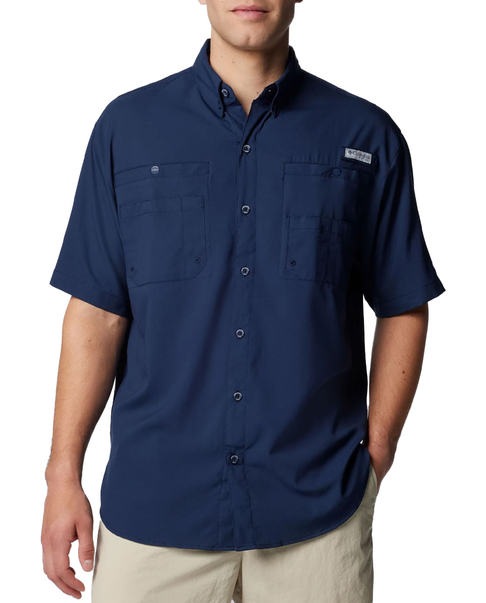 Camisa Columbia PFG Tamiami II navy para hombre - Siman El Salvador