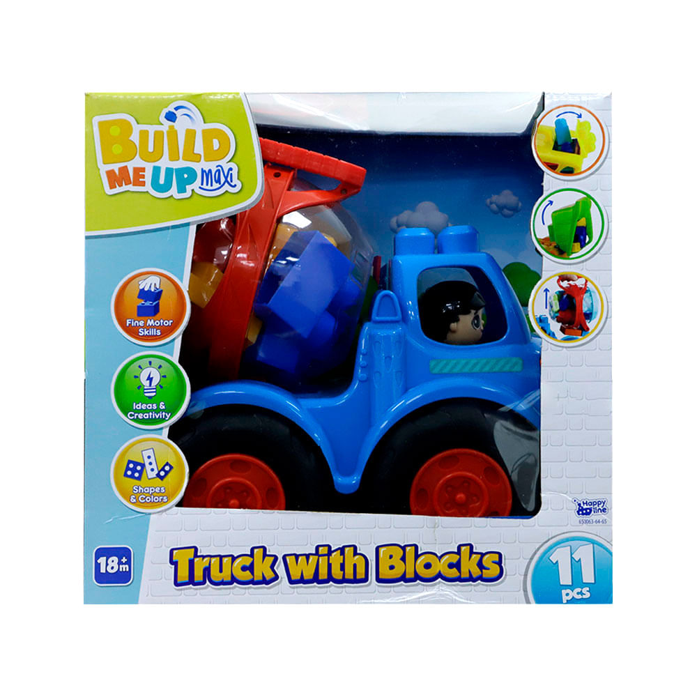 Build me up maxi bloques set camion tolva 11 piezas