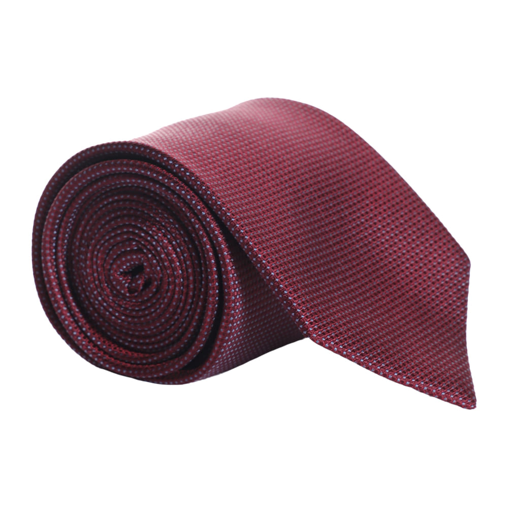 Corbata Zanetti Blue regular fit color vino texturizada con mini print ...