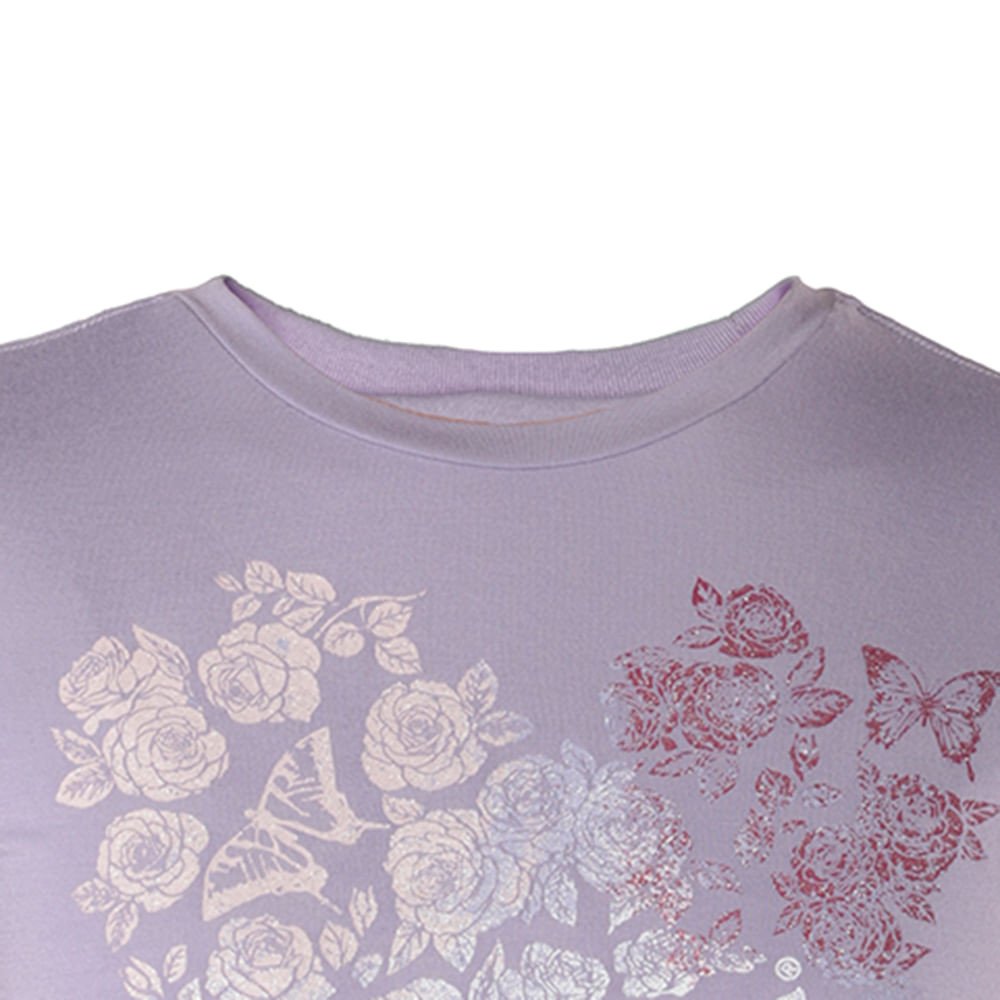 Blusa manga corta morada corazon heirloom lilac de niña - Siman Costa Rica