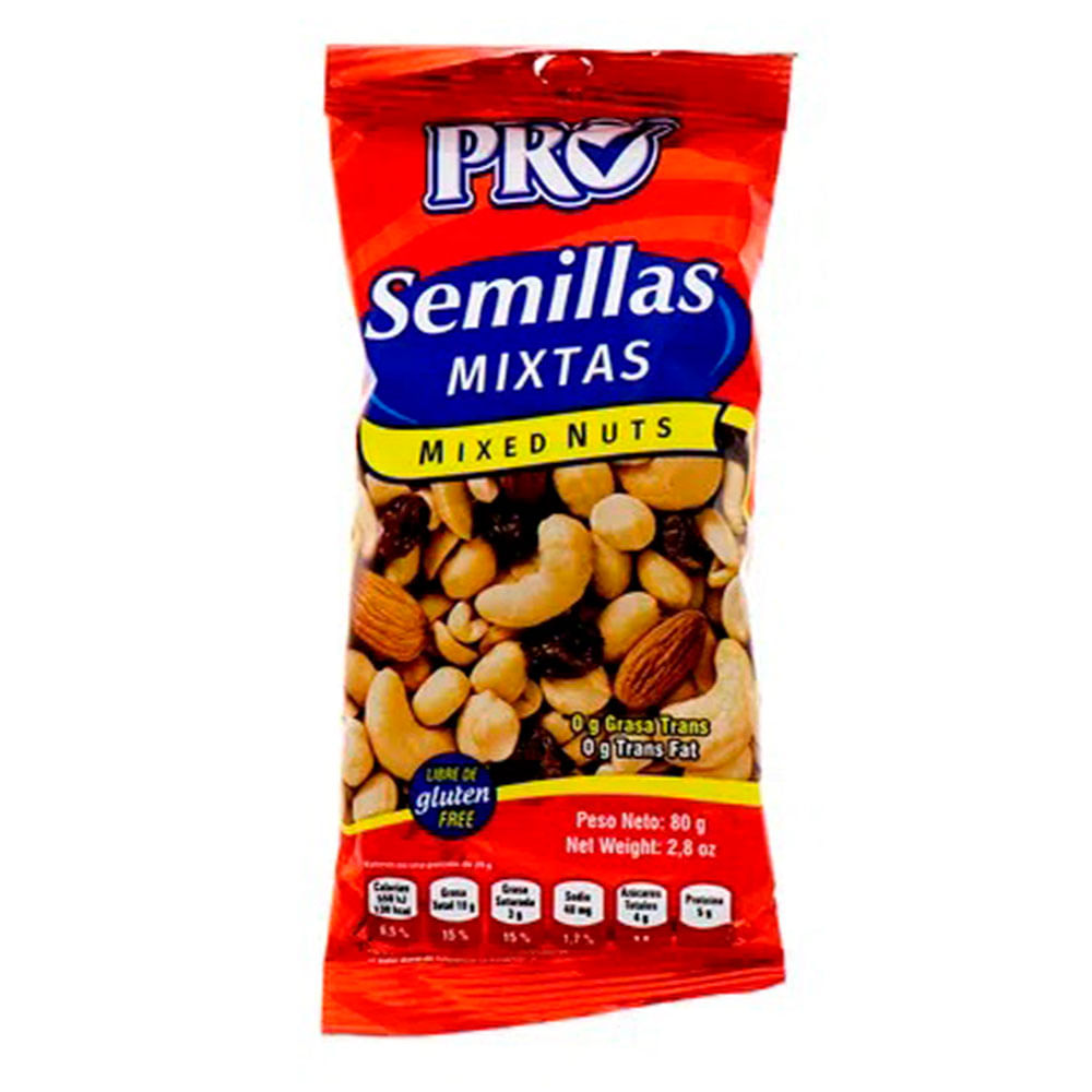 Snack salado - PRO Semillas mixtas 80g - Siman Costa Rica