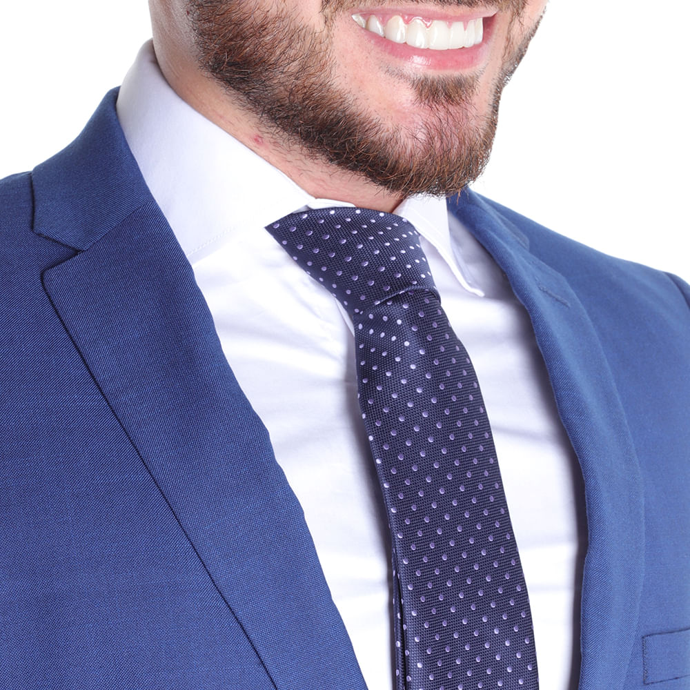 Corbata regular fit Oscar de la Renta navy de puntos para hombre ...