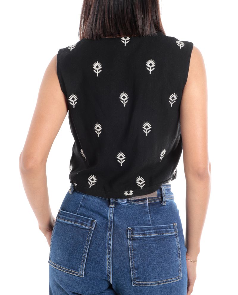 Chaleco Sabrina negro para mujer