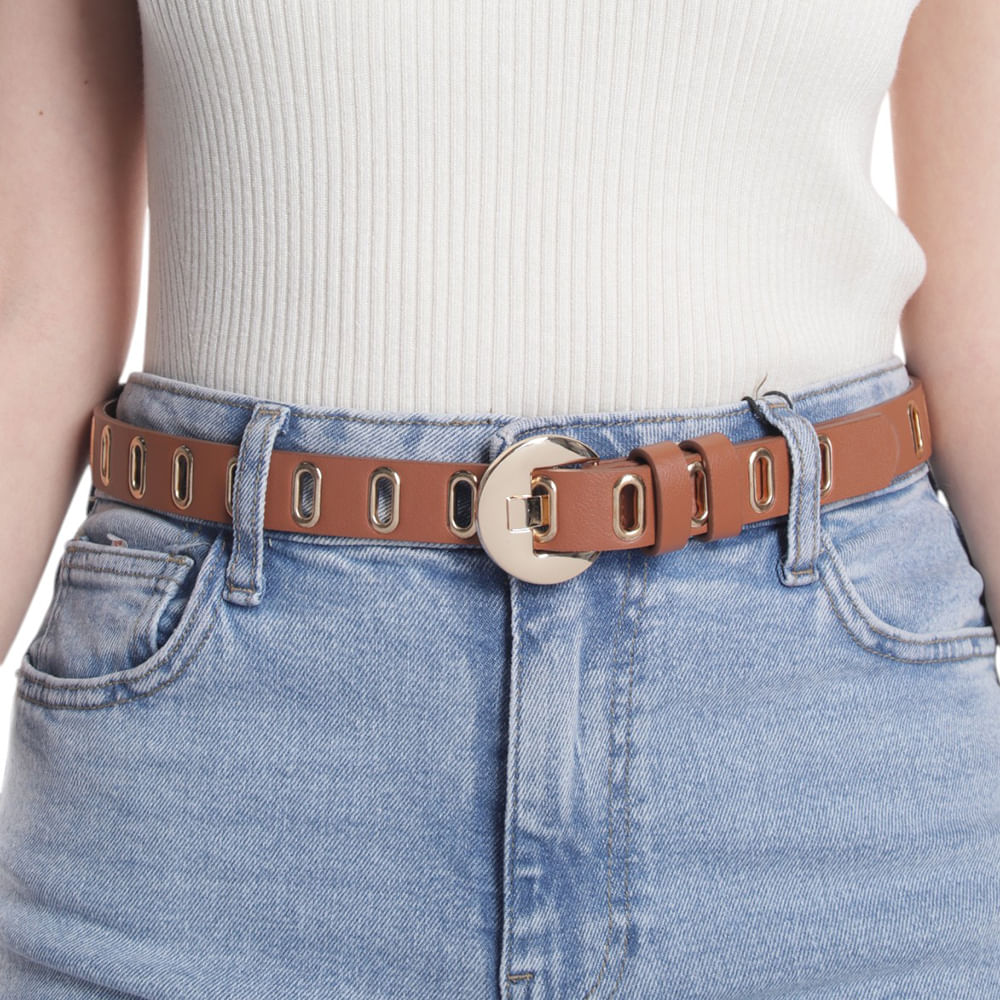 Cinturón Ellen Tracy color café para mujer - Siman Costa Rica