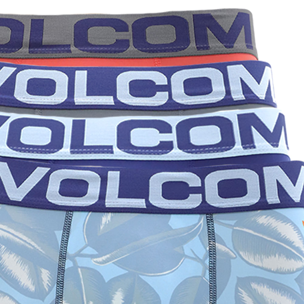 Pack de 4 boxers briefs Volcom multicolor para hombre
