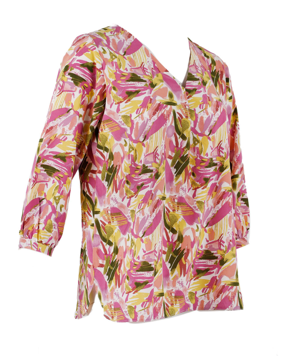 Blusa First formal estampada manga 3/4 para mujer - Siman Costa Rica