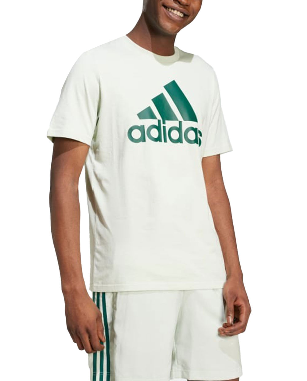 Camiseta deportiva Adidas blanca estampada para hombre - Siman El Salvador